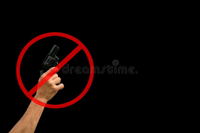 Stop Sign for Using Weapons Stock Photo - Image of restriction, copy ...