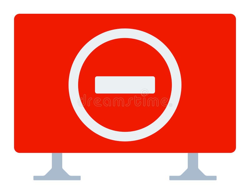 Stop Sign Vector Icon Flat Isolated Stock Illustration - Illustration ...