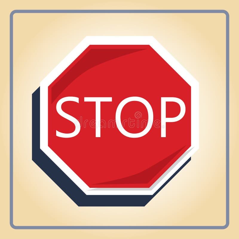 Stop Sign. Vector Illustration Decorative Design Stock Vector ...