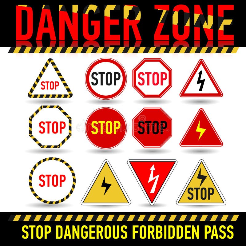 Stop Sign. Vector Illustration Stock Illustration - Illustration of ...