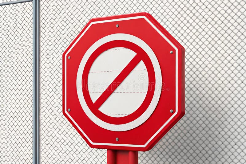 Stop Sign No Entry Pass Warning Red Icon. Stop Sign Red Icon. Vector ...