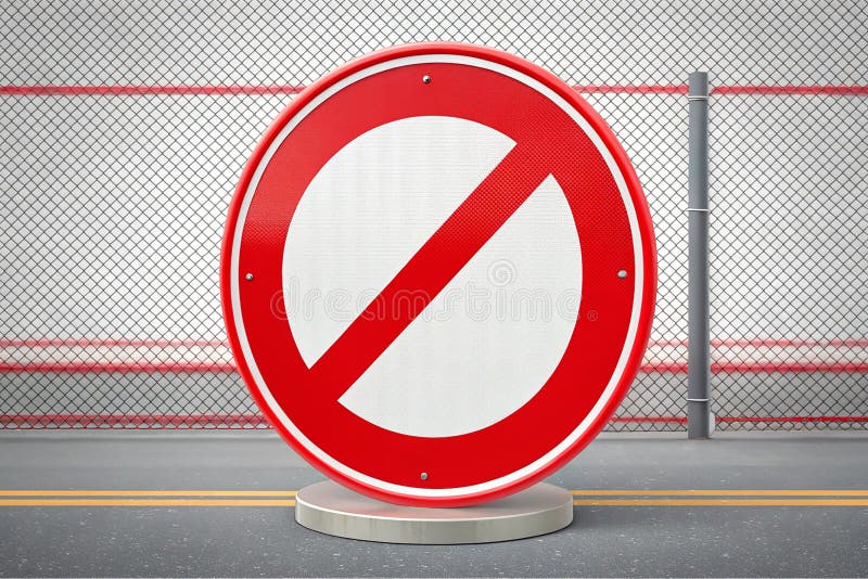 Stop Sign No Entry Pass Warning Red Icon. Stop Sign Red Icon. Vector ...