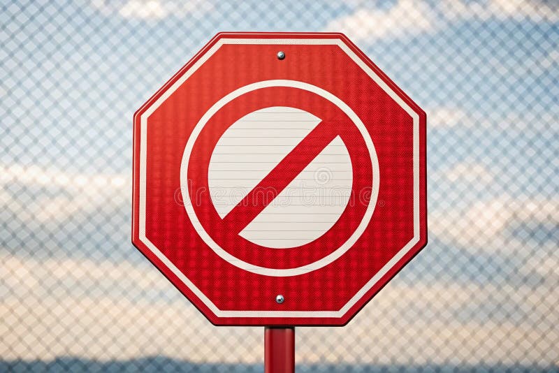 Stop Sign No Entry Pass Warning Red Icon. Stop Sign Red Icon. Vector ...