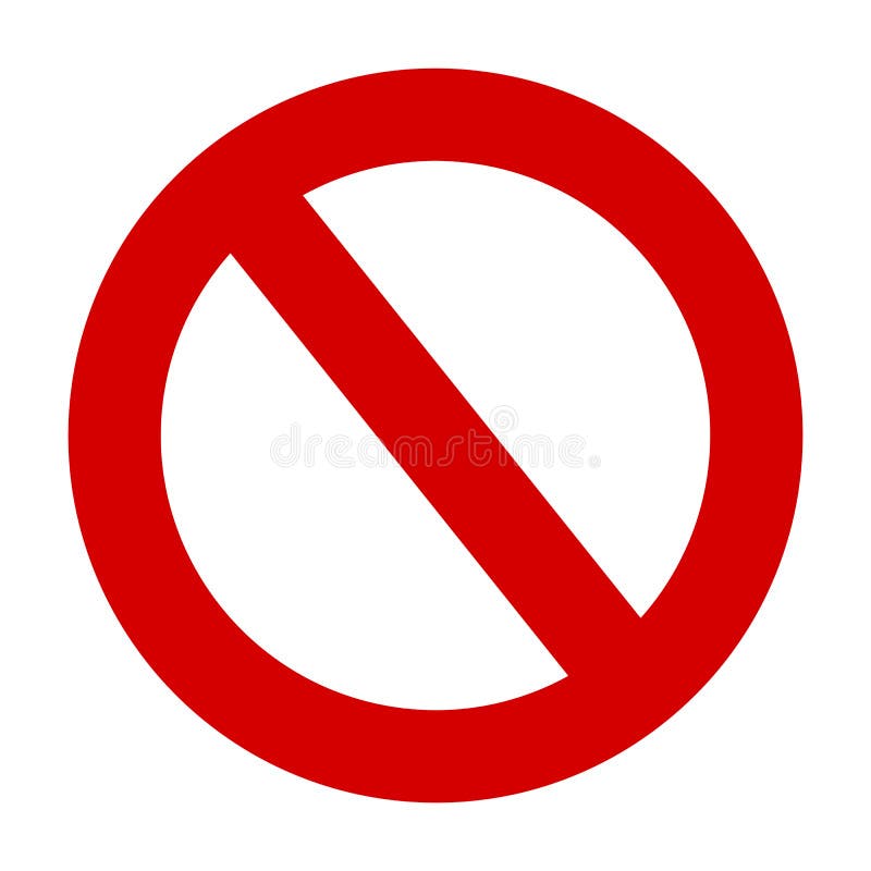 Stop Sign No Entry Warning Vector Red Circle Icon Stock Vector ...