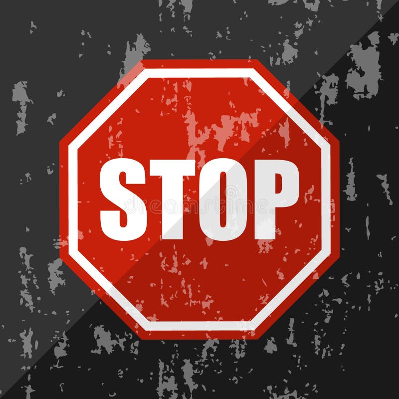 Stop Sign, Set of Red Prohibiting Stop Signs. Vector Illustration Stock ...