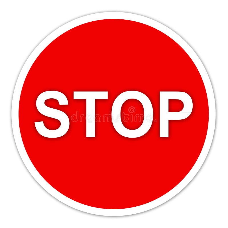 Smiley with stop sign stock vector. Illustration of button - 30793391