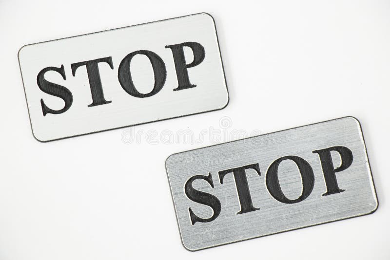 Stop Sign on the White Background Stock Photo - Image of caution, sign ...