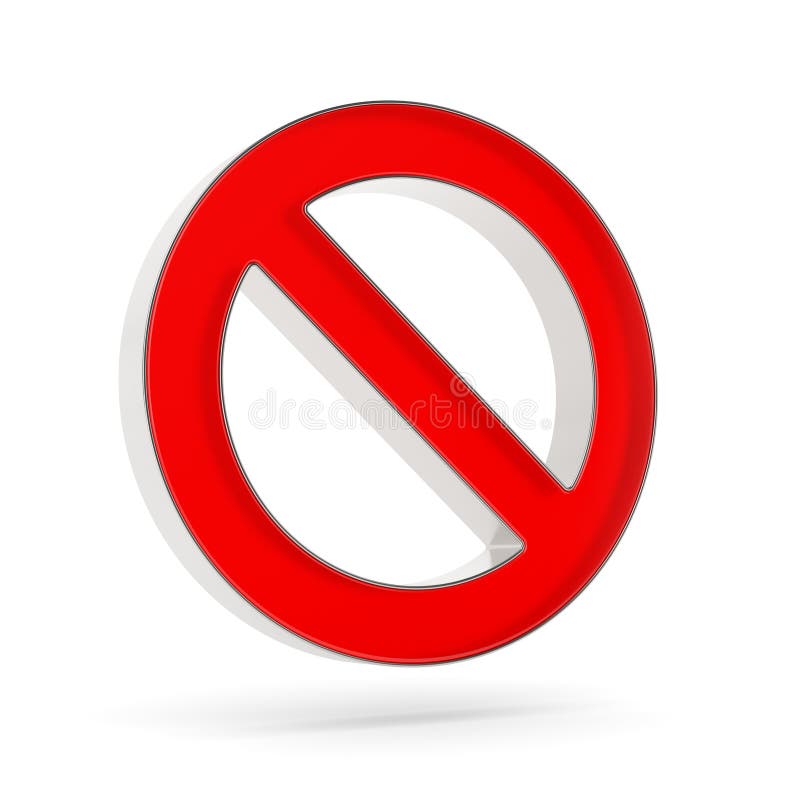 Stop Sign on White Background. Isolated 3D Illustration Stock ...