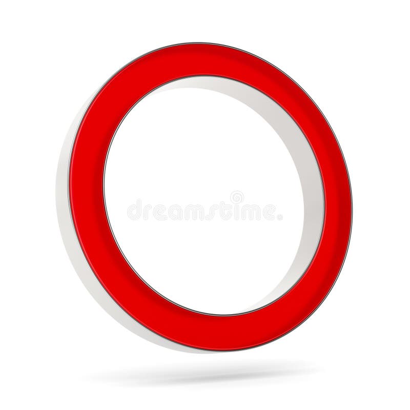 Stop Sign on White Background. Isolated 3D Illustration Stock ...