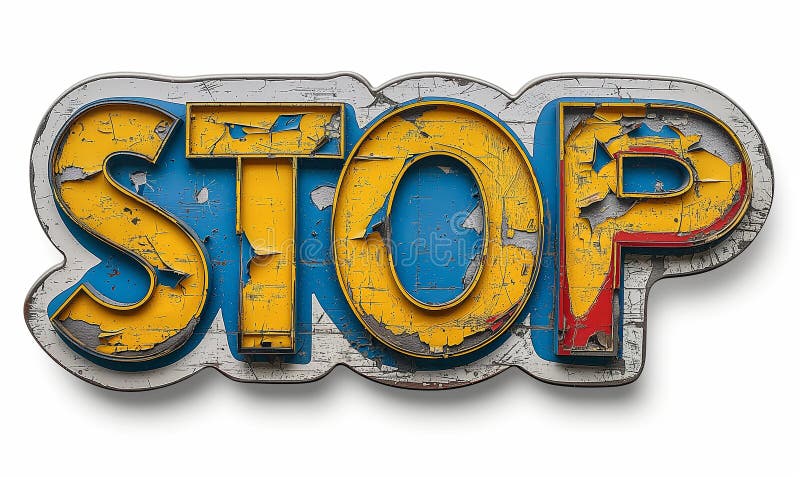 Stop Sign on a White Background. Stock Image - Image of symbol ...