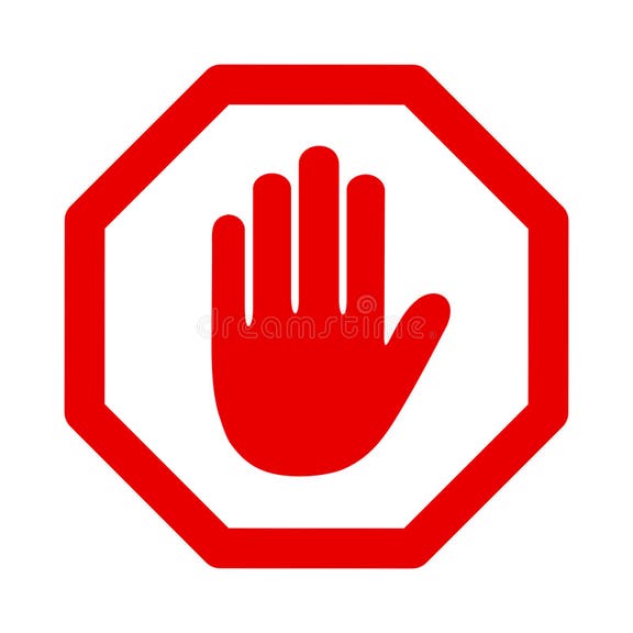 Stop sign stock vector. Illustration of hand, restrict - 305535680