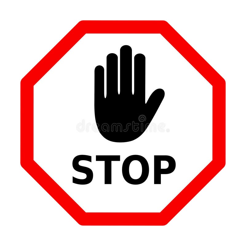 Stop sign stock vector. Illustration of icon, symbol - 305535703