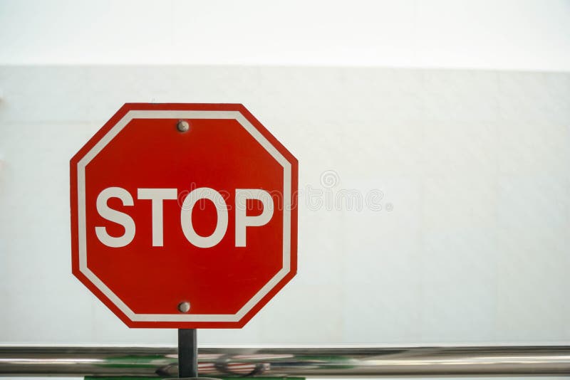 Stop sign stock image. Image of gray, sign, blue, palm - 61696801