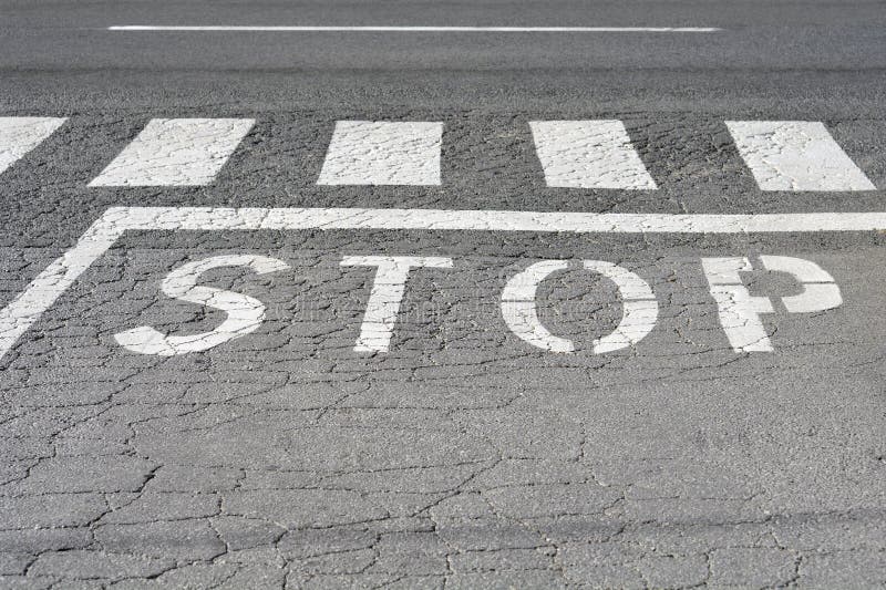 Stop sign stock photo. Image of white, rules, line, stop - 305931508