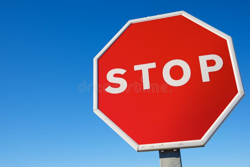 Stop signal view stock image. Image of drive, forbidden - 173850657