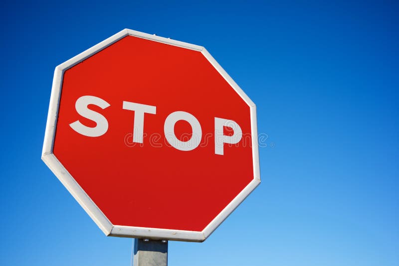 Stop signal view stock photo. Image of single, halt - 173850756