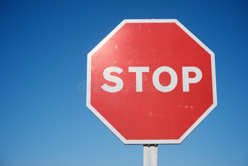 Stop signal view stock image. Image of forbidden, information - 175182299
