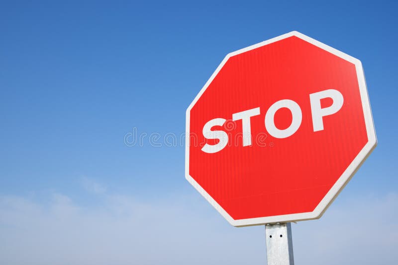 Stop signal view stock image. Image of caution, isolated - 189836515