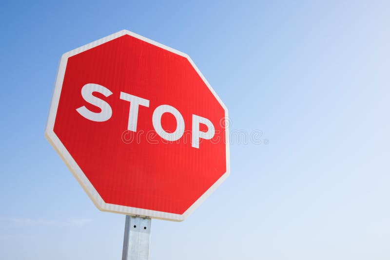 Stop signal view stock image. Image of clear, halt, single - 189836535