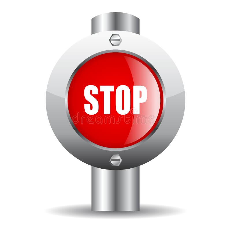 Stop sign stock vector. Illustration of pole, road, color - 53215558