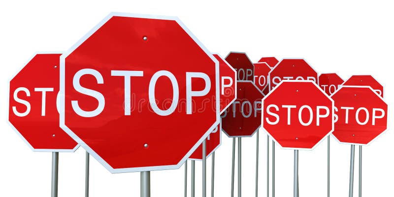 Lots Of Stop Signs