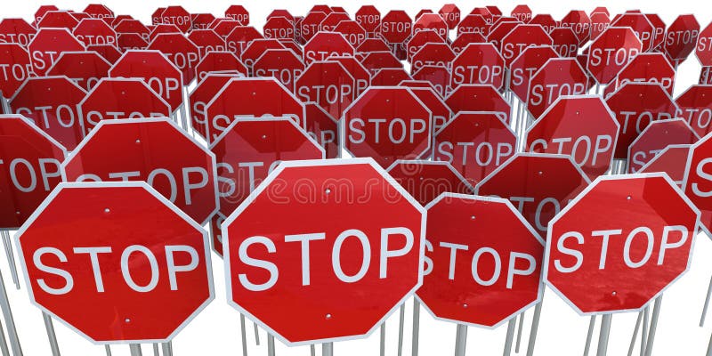 Stop signs stock illustration. Illustration of isolated - 7013524