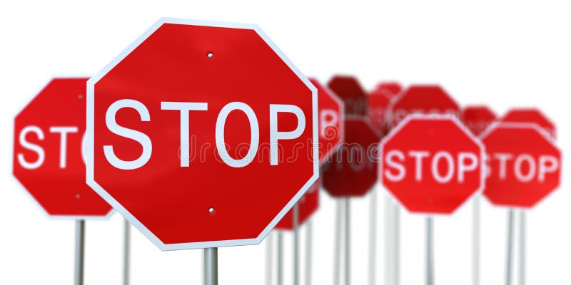 Stop signs stock illustration. Illustration of sign, signal - 8002457