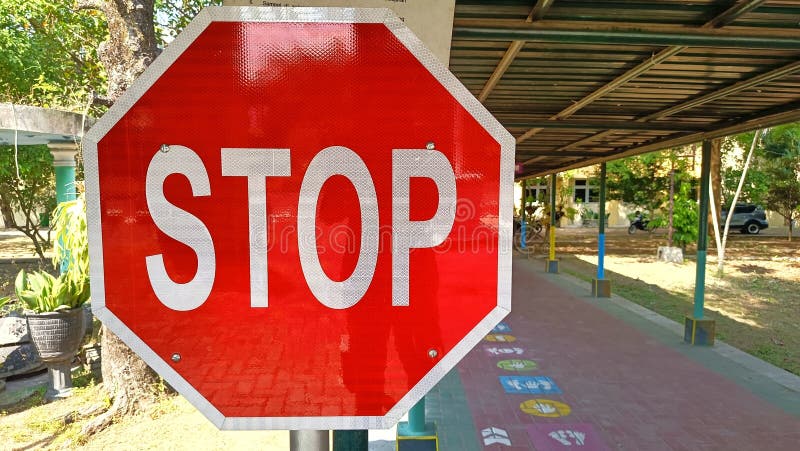 Stop sign as indicators stock image. Image of wall, billboard - 391873193