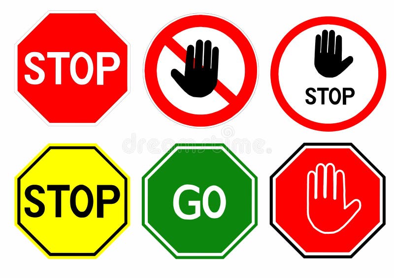 Stop Signs stock illustration. Illustration of shapes - 54057071