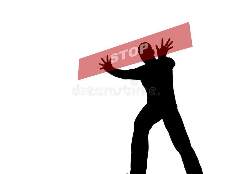 Stop silhouette stock illustration. Illustration of block - 837907