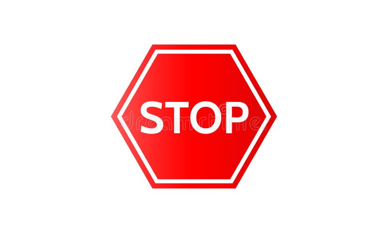 Stop Simple Red Stop Symbol or Icon Vector Illustration Stock Vector ...