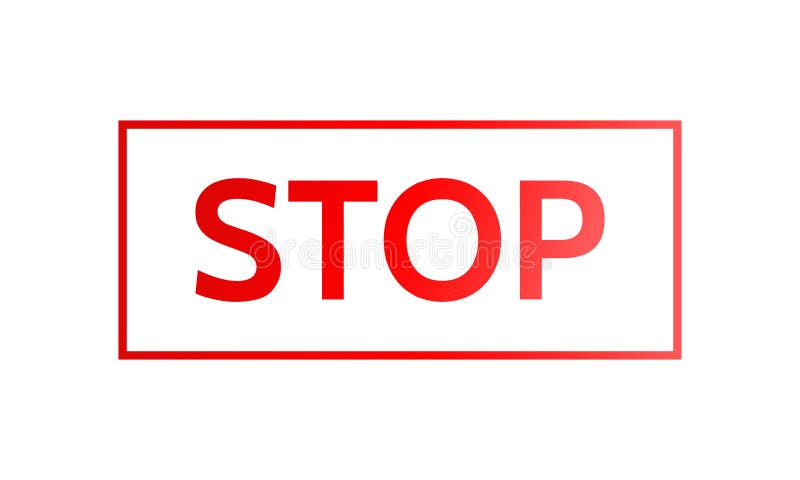 Stop Simple Red Stop Symbol or Icon Vector Illustration Stock Vector ...