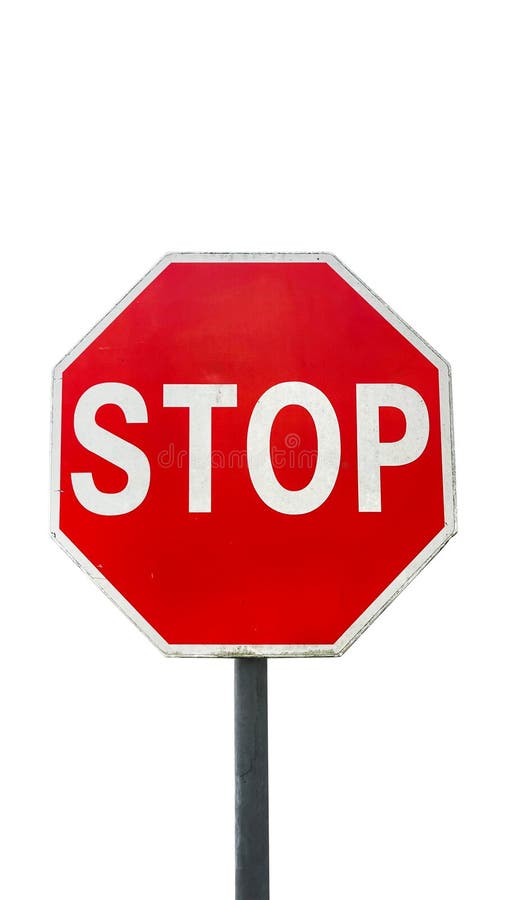 STOP Sing Isolated on White Background. Red Traffic Stop Sign Isolated ...