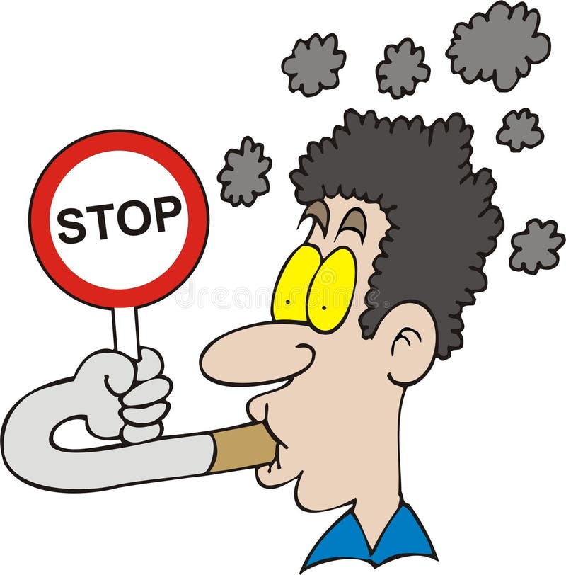 Stop smoking stock vector. Illustration of sign, head - 13259484