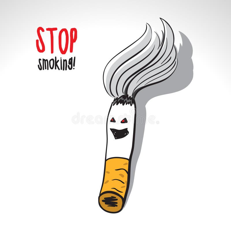 Stop smoking! stock vector. Illustration of design, cigarette - 44157012
