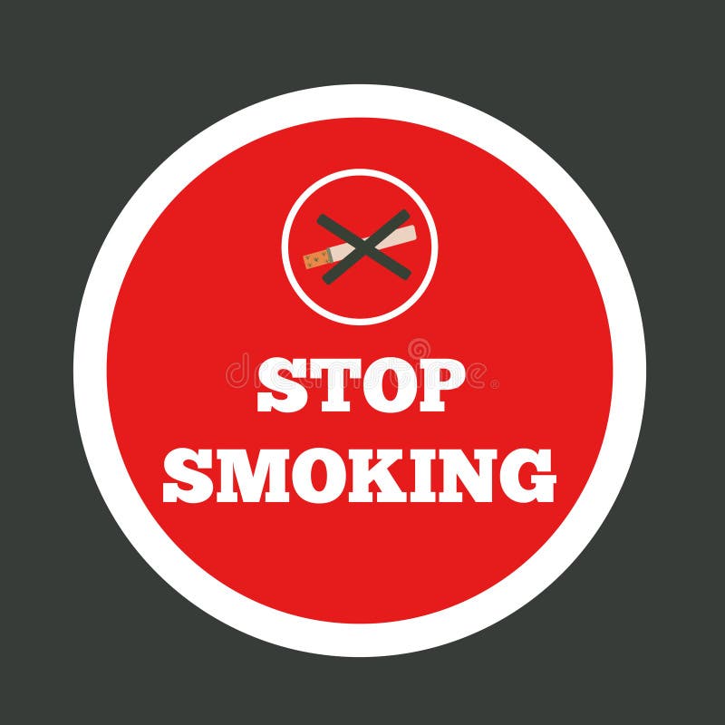 Stop smoking stock illustration. Illustration of stop - 53743565