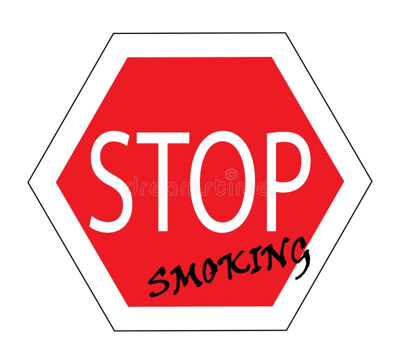Stop Smoking, Sign with the Inscription STOP SMOKING Stock Vector ...