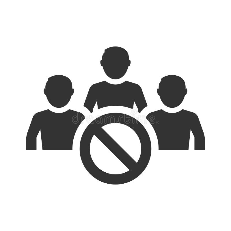 Stop Social Gathering Icon stock vector. Illustration of vector - 300135772
