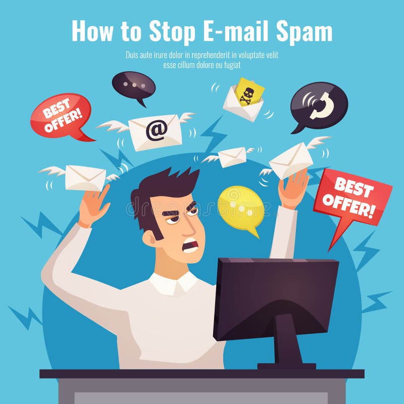 Email Spam Layout Stock Illustrations – 443 Email Spam Layout Stock ...