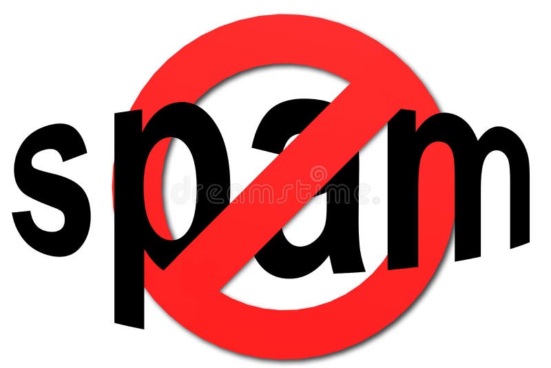 3d stop spam message stock illustration. Illustration of information ...