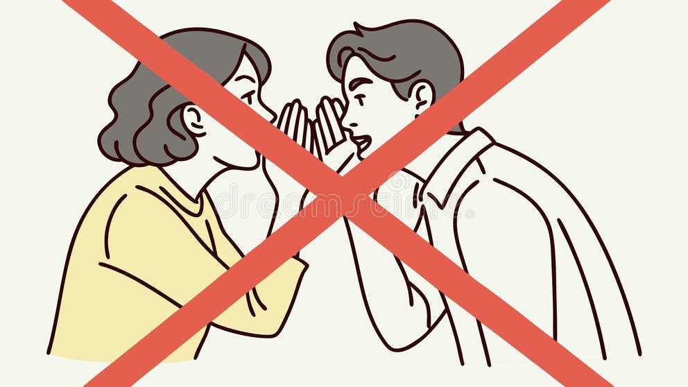 Stop Spreading Rumors. Clear Communication Policy, Vector Design ...