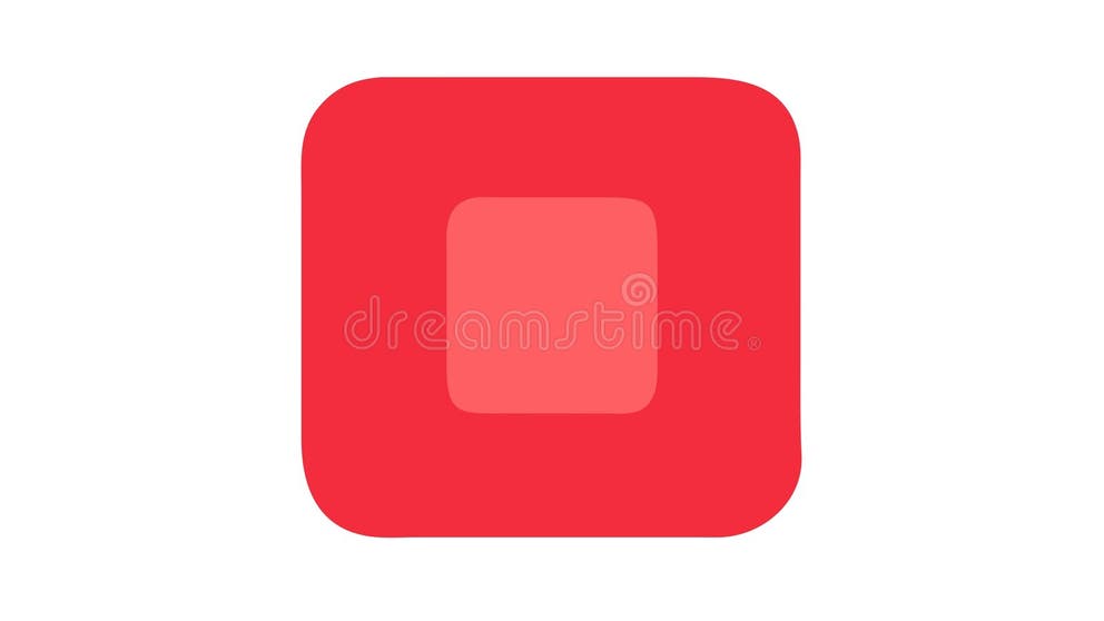 Stop Square Button for Control and Safety Measures, Vector Design ...