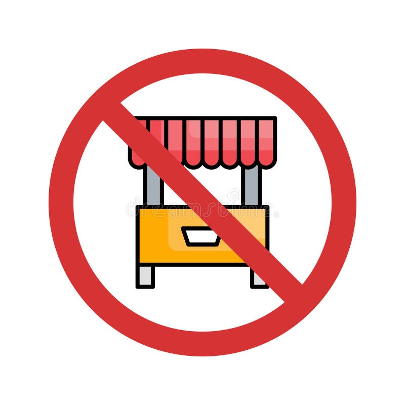 Stop Stall Isolated Vector Icon Which Can Easily Modify or Edit Stock ...