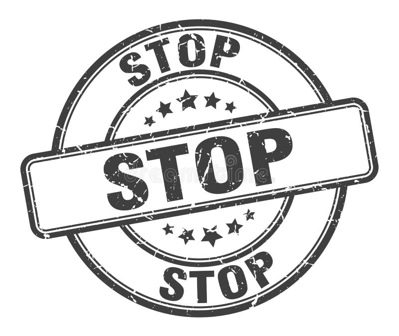 Stop Grunge Rubber Stamp on White, Vector Illustration Stock Vector ...