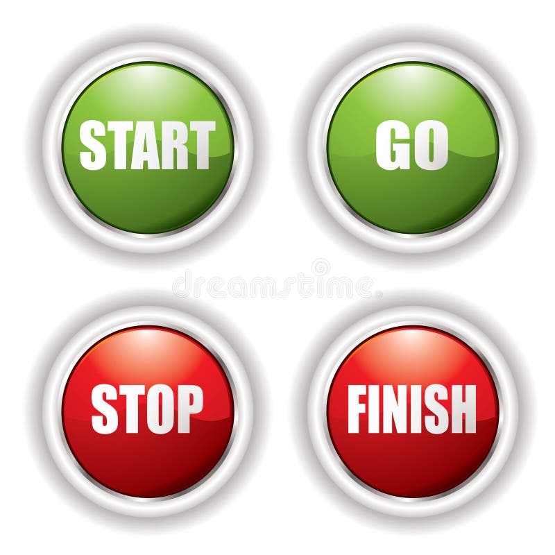 Engine Stop and Start Buttons Stock Vector - Illustration of icon ...