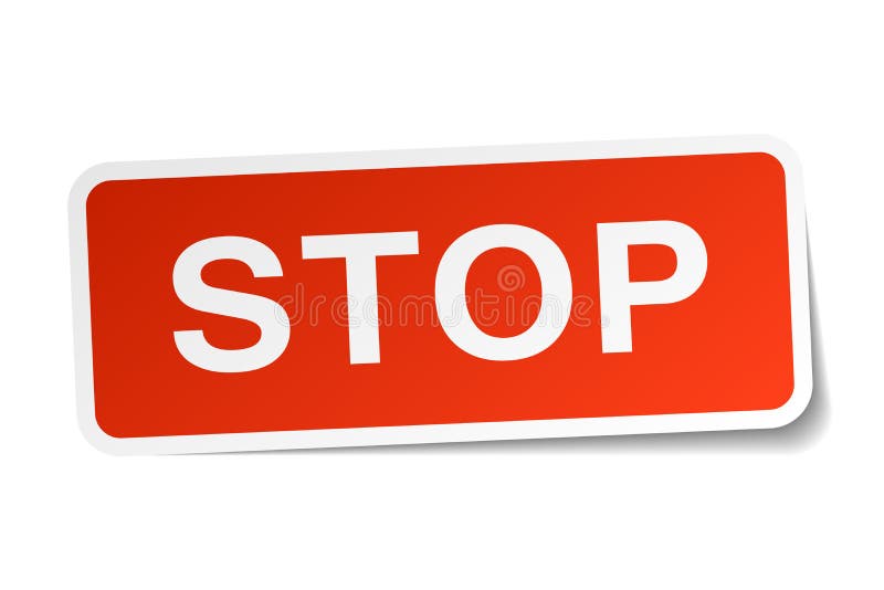 Stop sticker. stock vector. Illustration of template - 158773606