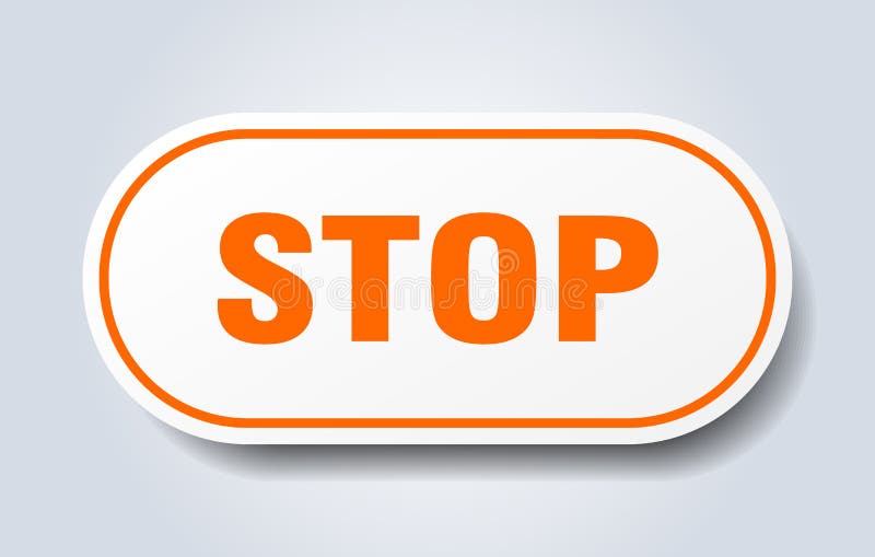 Stop sticker. stock vector. Illustration of website - 158775720