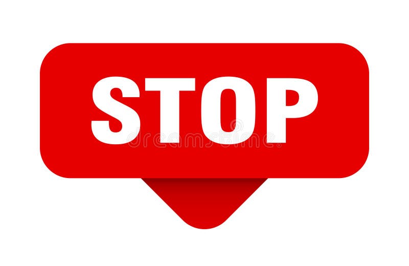 Stop Sticker. Stop Sign on Transparent Background Stock Illustration ...