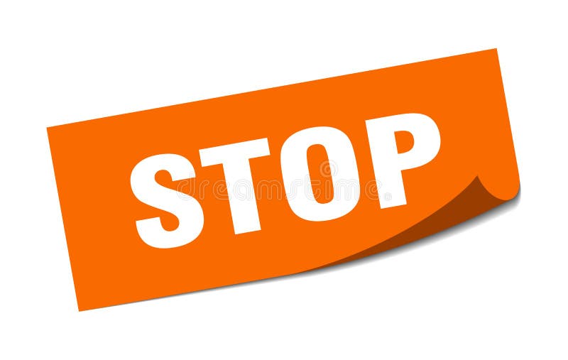 Stop sticker. stock vector. Illustration of sign, paper - 153653350