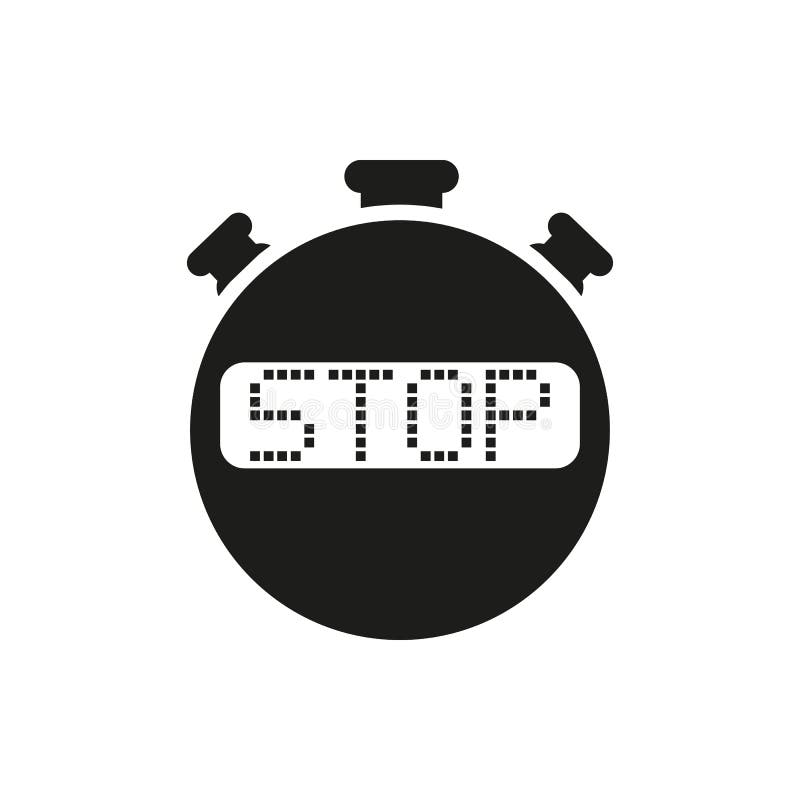 The Stop Stopwatch Icon. Clock and Watch, Timer, Countdown Symbol. UI ...